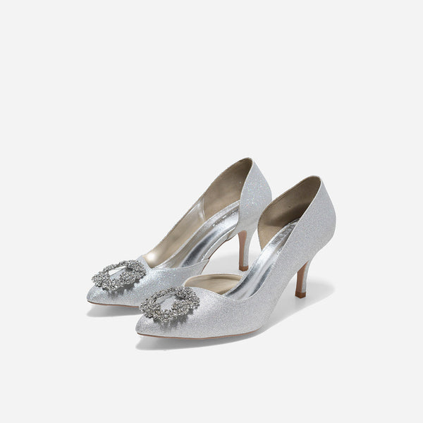 Jade Cynthia Silver Pumps | Christy Ng International Pte. Ltd.