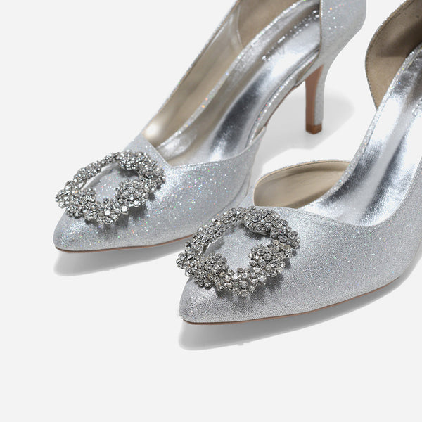 Jade Cynthia Silver Pumps | Christy Ng International Pte. Ltd.